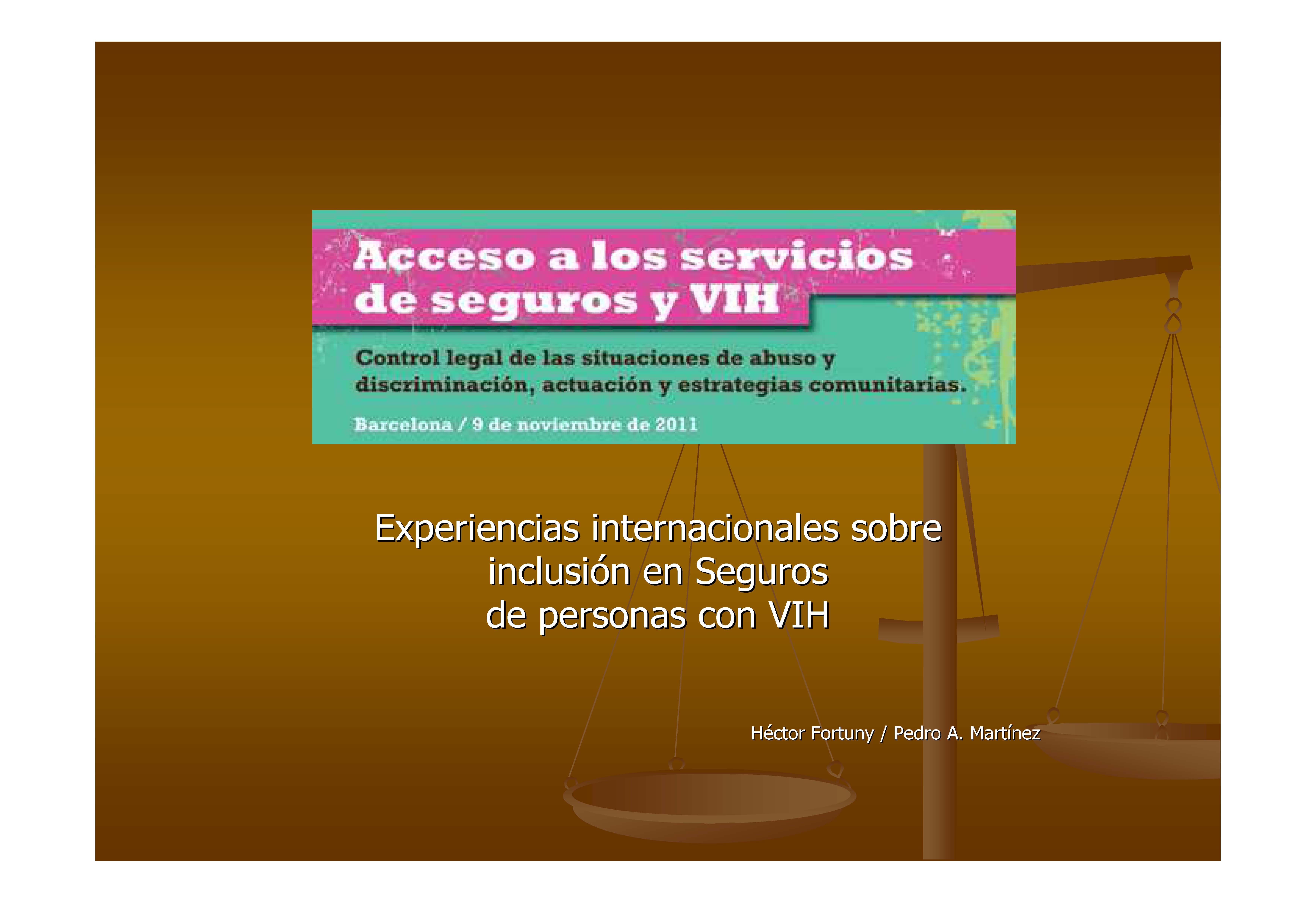 Experiencias internacionales sobre inclusión en seguros de personas con ...