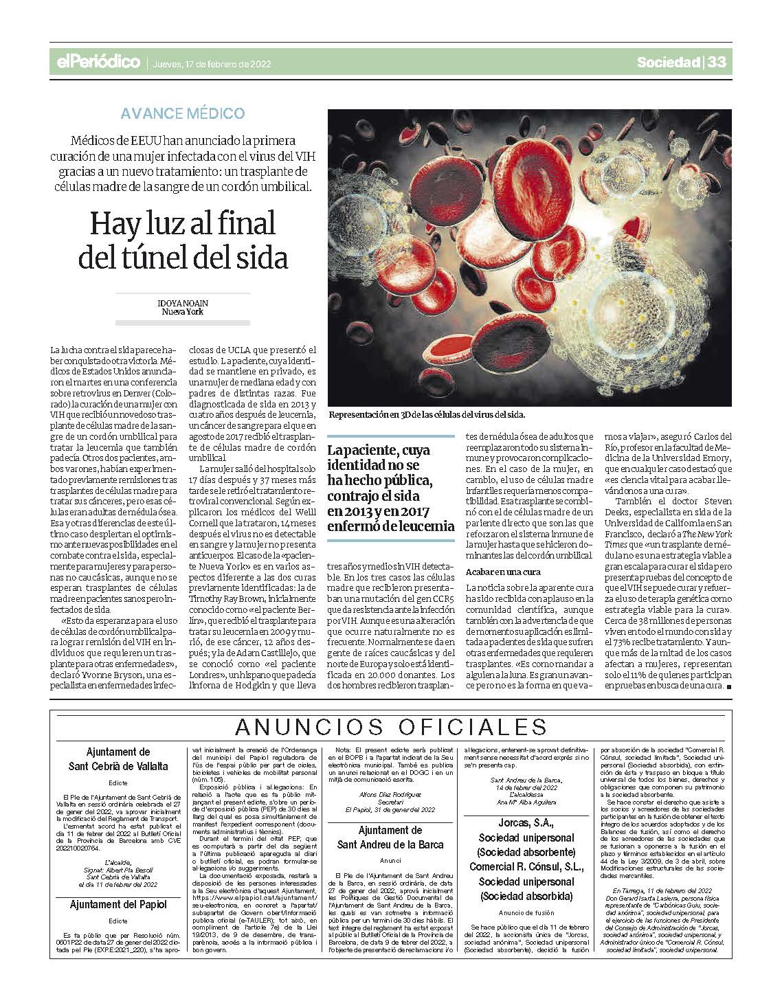 Hay luz al final del túnel del sida. SIDA STUDI