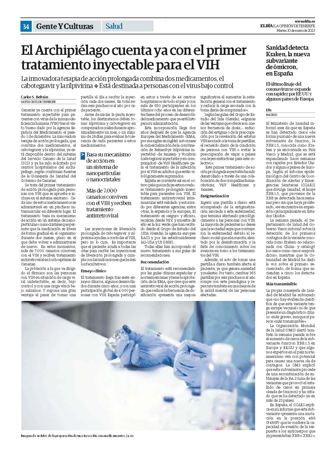 El Archipiélago cuenta ya con el primer tratamiento inyectable para el ...