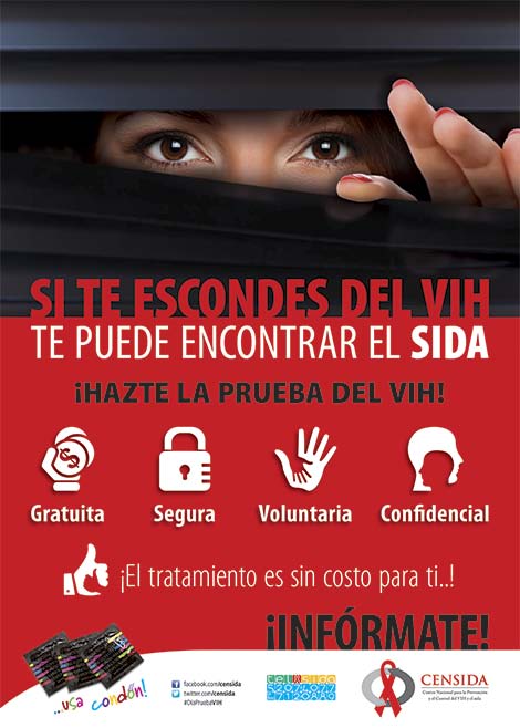 Si te escondes del VIH te puede encontrar el sida. SIDA STUDI