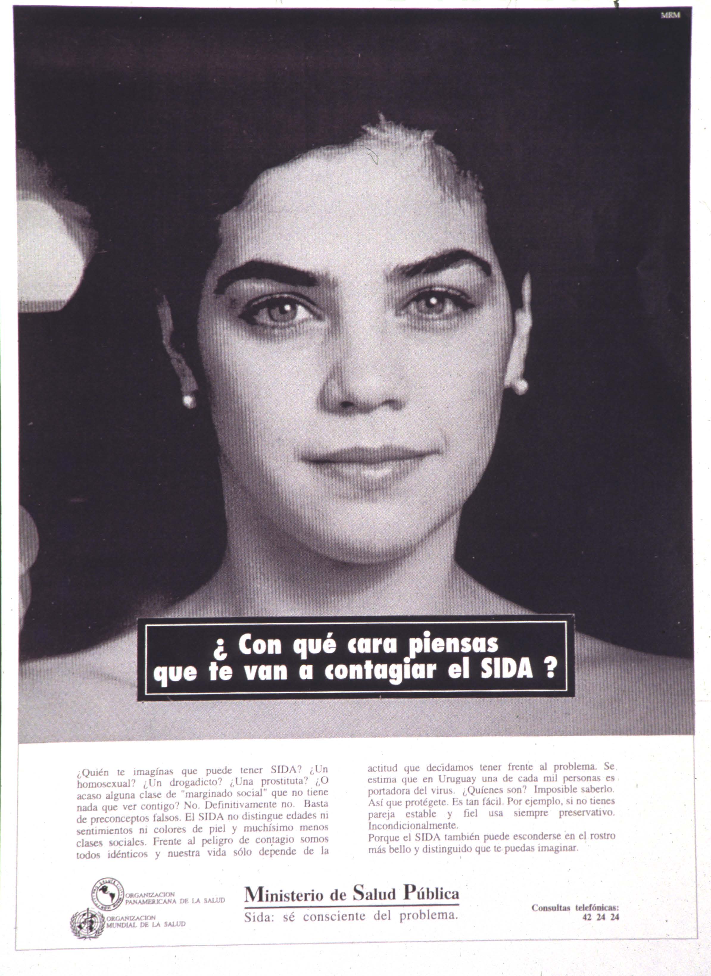 ¿Con qué cara piensas que te van a contagiar el sida?. SIDA STUDI