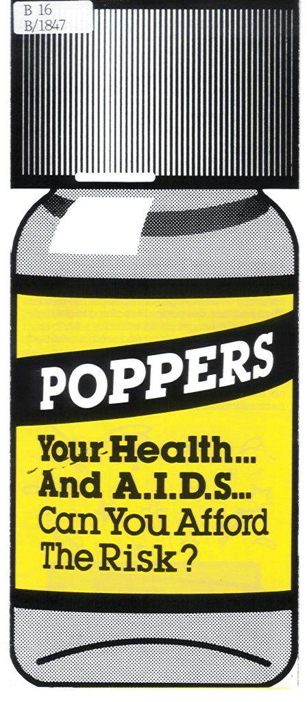 Poppers : Tu salud... y el sida ... ¿puedes permitirte el riesgo ...