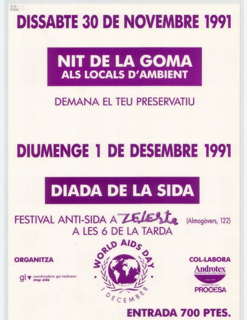 Noche de la goma en los locales de ambiente. SIDA STUDI